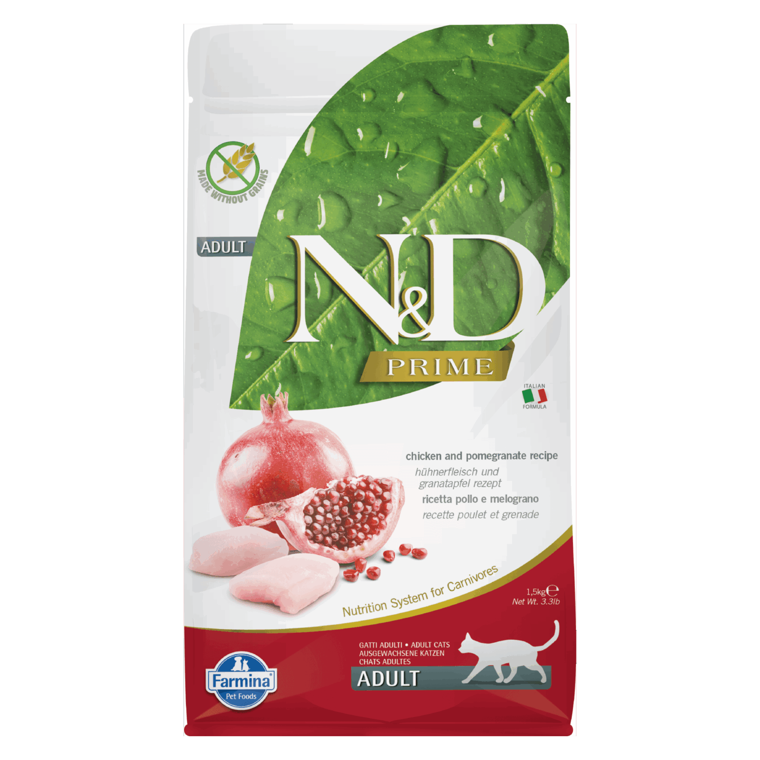 N&D Prime Chicken & Pomegranate Adult Cat - PetMarket Malaysia ...