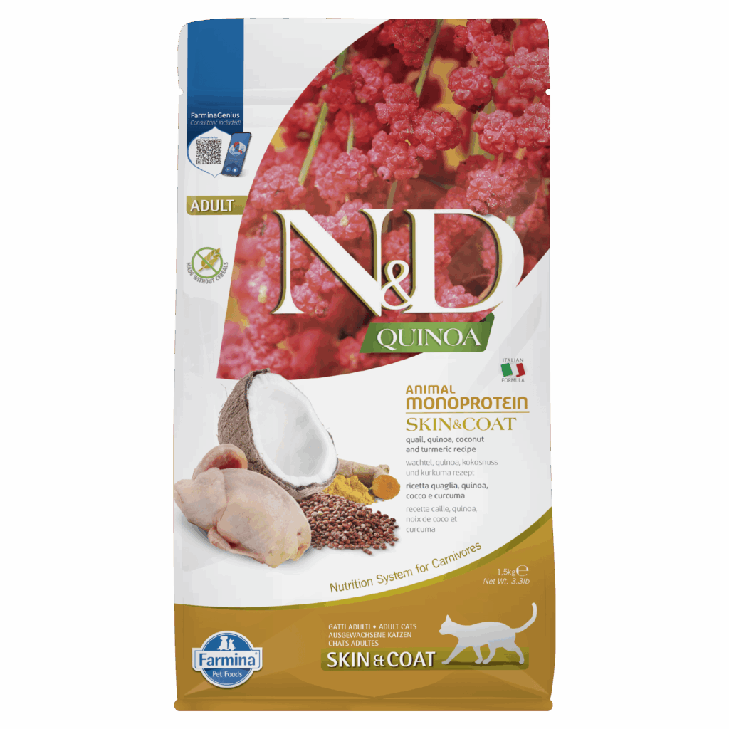 N&D Quinoa Skin & Coat Quail Cat Dry Food - PetMarket Malaysia ...